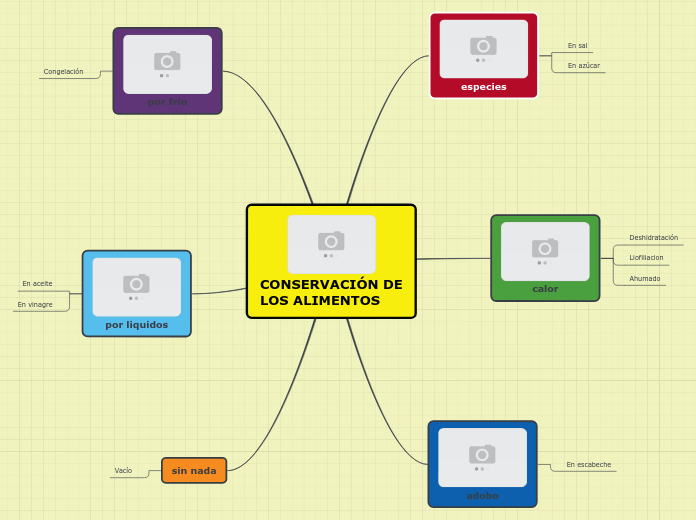 CONSERVACIÓN DE LOS ALIMENTOS - Mind Map